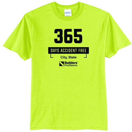 Accident Free Award - Safety Green Core Blend Tee – BLDR-GearStore